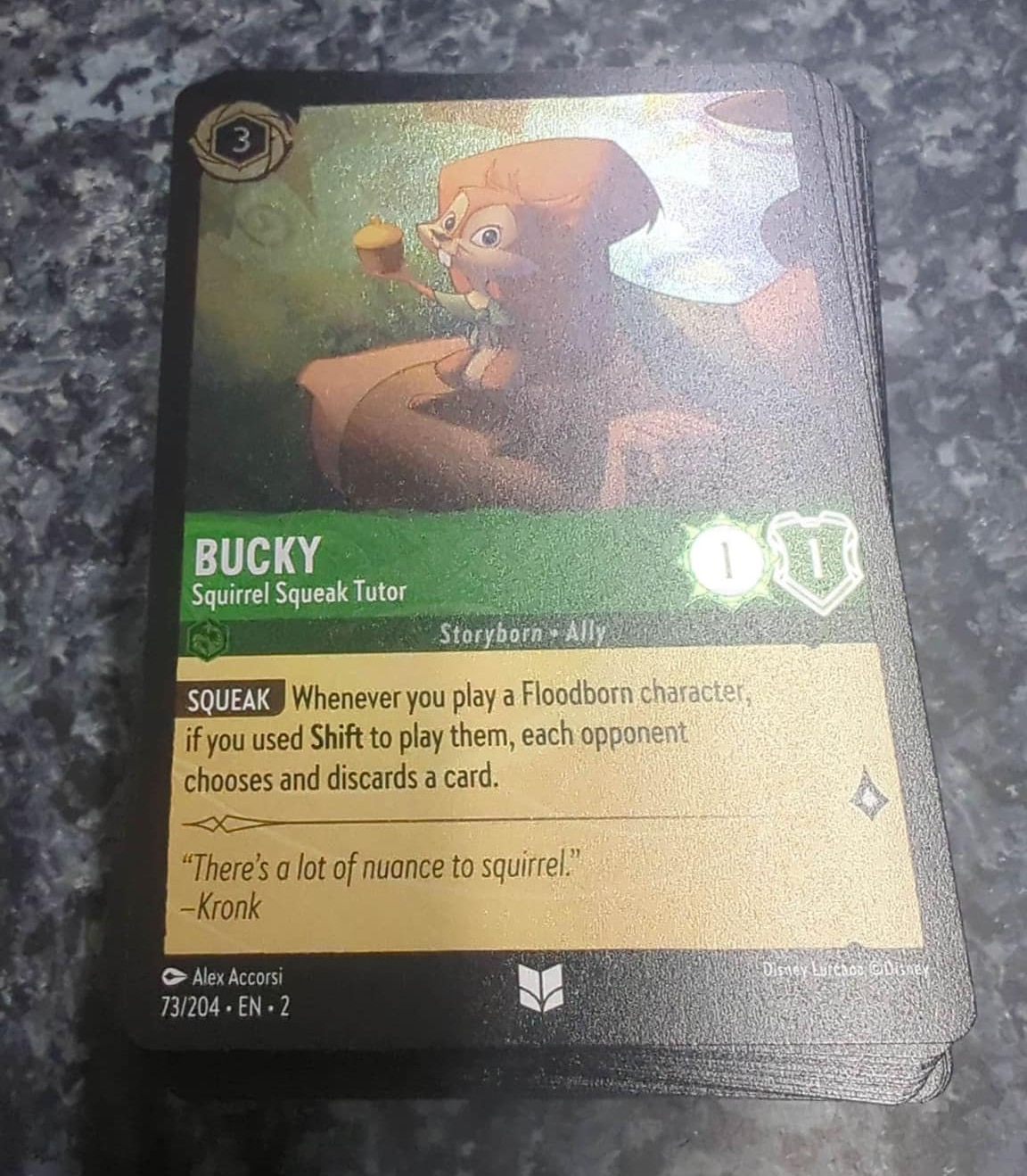 Bucky Receives Errata Print - Mushu Report | Disney Lorcana News & Updates